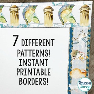 Ancient Greece Bulletin Board Borders Printable Greece History ...