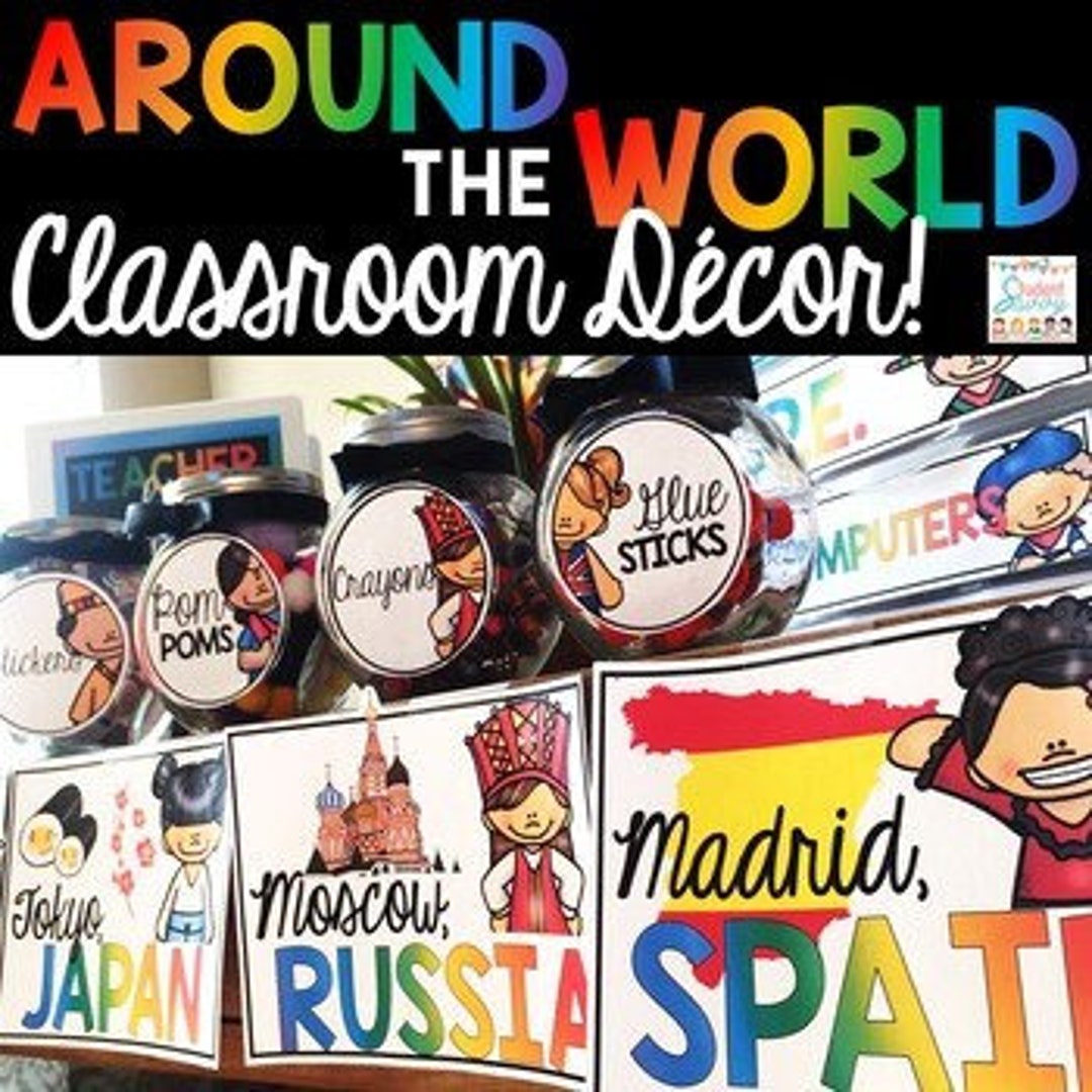 Around the World Classroom Decor - Editable | Countries Around the ...