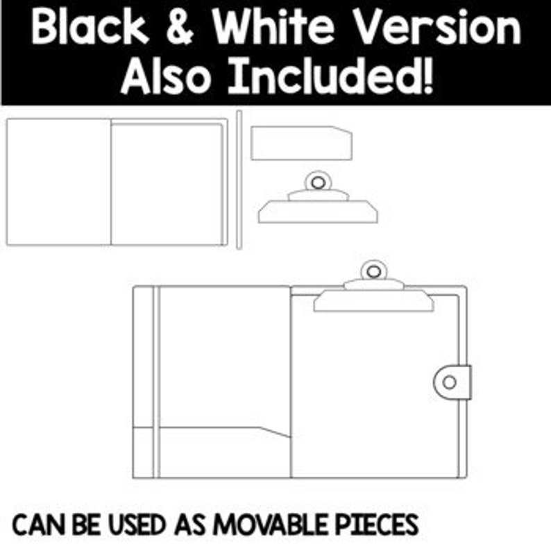 Clipfolio Clipboard Clipart Movable Pieces | Clip Art for Distance ...