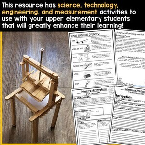 The Reformation STEM Challenge | Gutenberg Printing Press STEM Activity ...