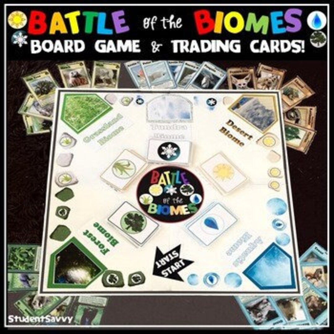 Biomes Game Full Set Animal Adaptations Board Game Tundra Grasslands ...