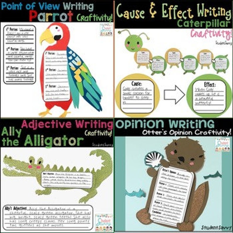 Writing Craftivities | Writing Craft Activities Cause and Effect ...