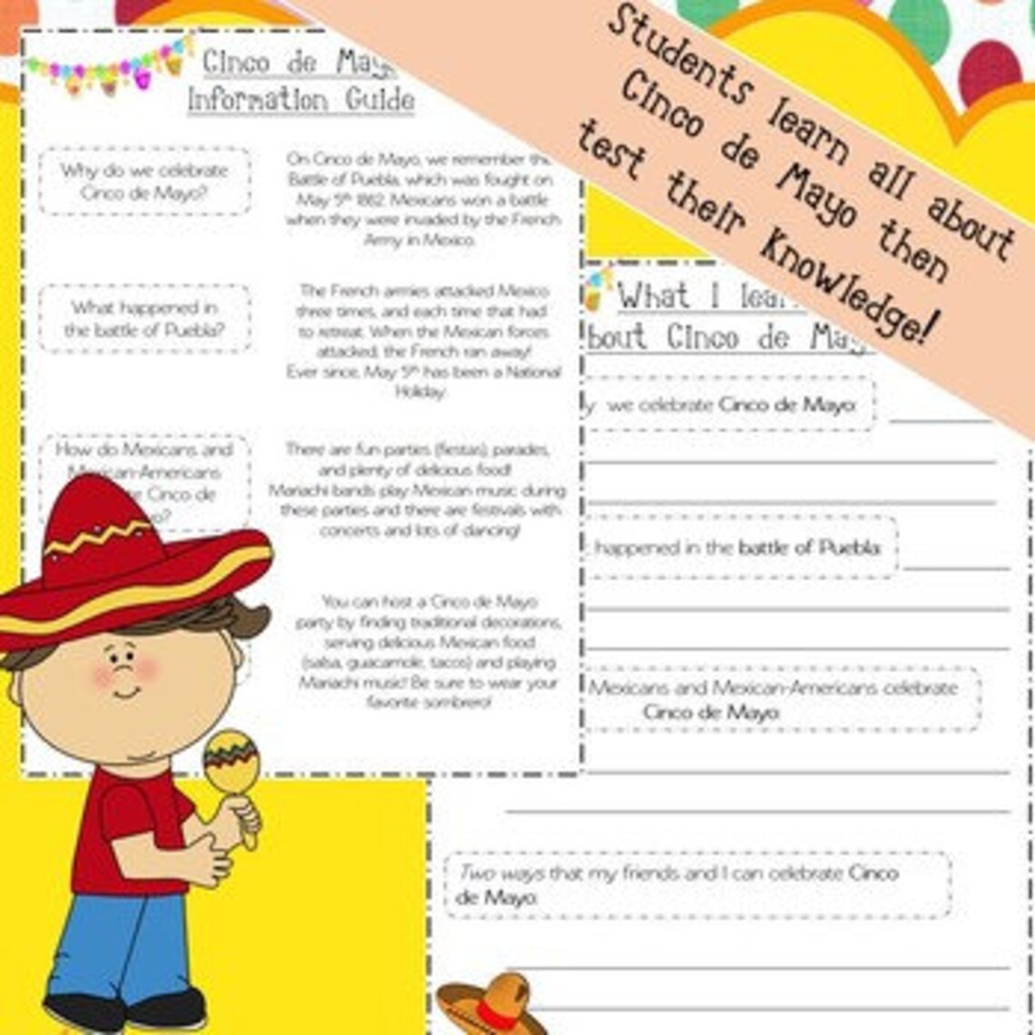 Cinco De Mayo - Educational & Fun Pack! - Etsy