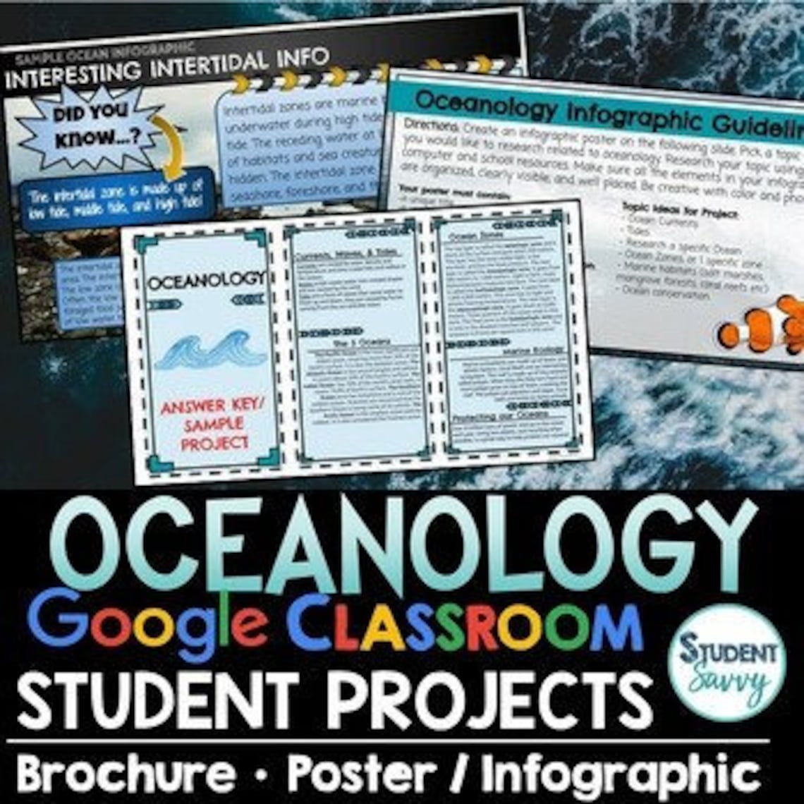 Ocean Projects Google Classroom - Oceanology Posters Activities ...