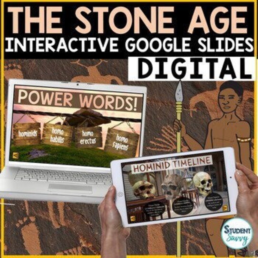 The Stone Age Google Classroom Distance Learning | Digital Early Humans ...