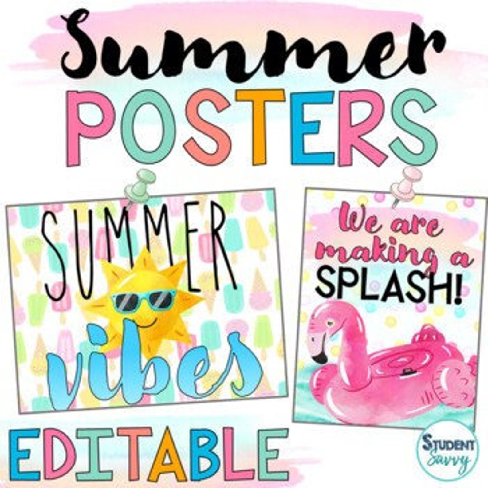 Summer Classroom Posters End of the Year Posters Summer Classroom Decor ...