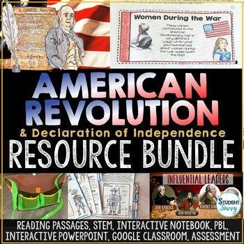 The Revolutionary War and Declaration of Independence Activities Bundle ...