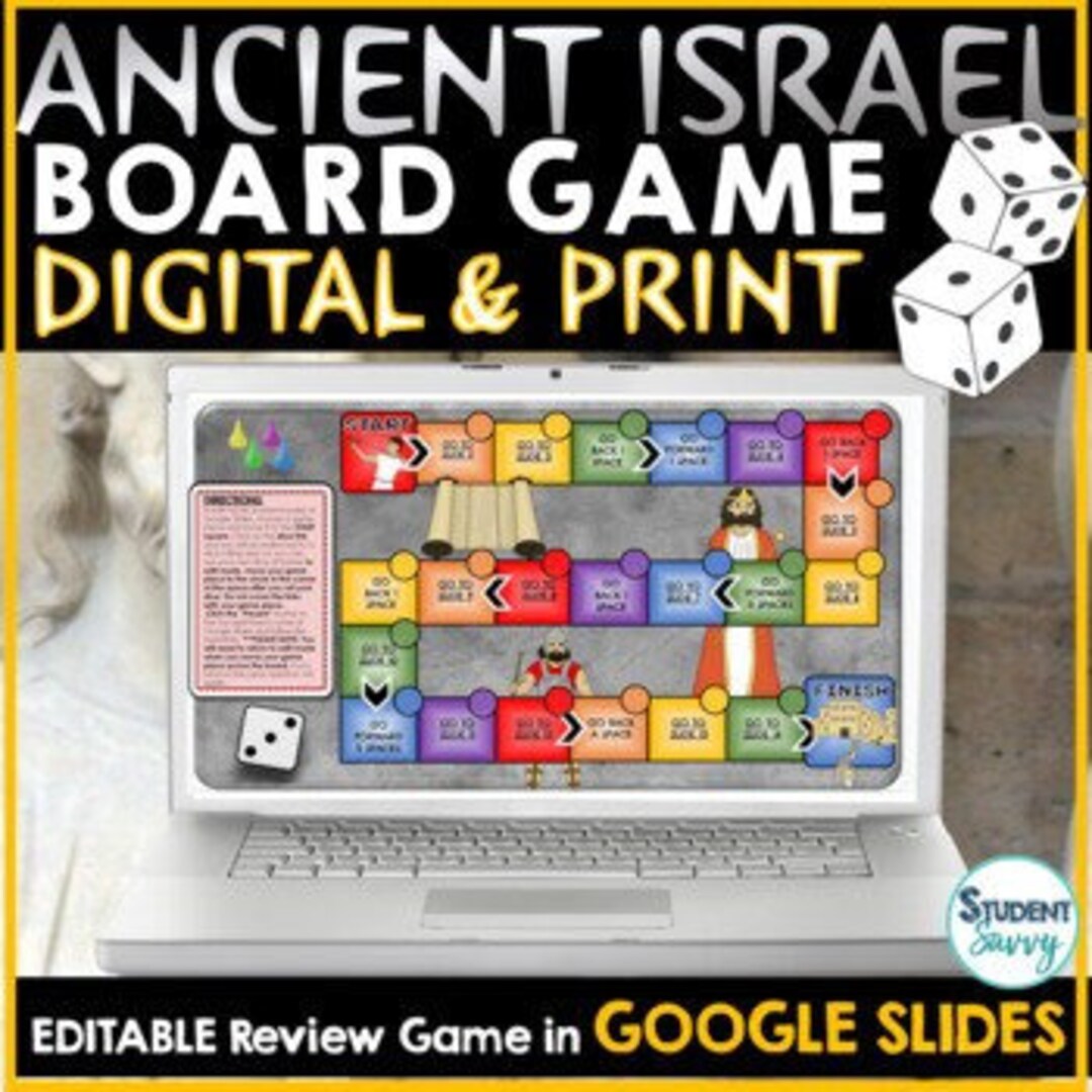 Ancient Israel Digital Game Google Slides | Review Digital Board Game ...