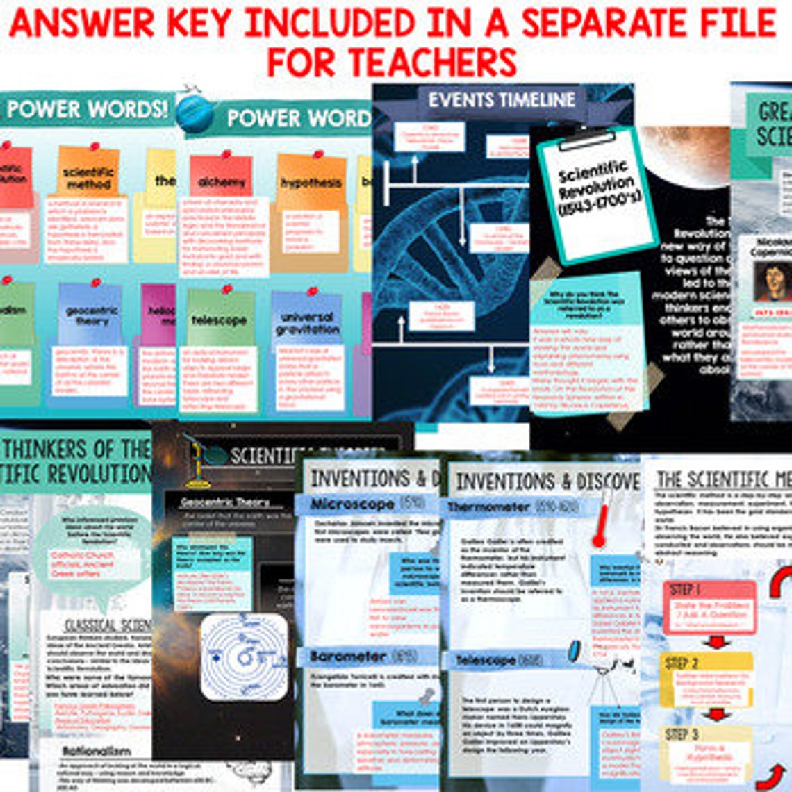 The Scientific Revolution Interactive Notebook | Digital Notebook ...