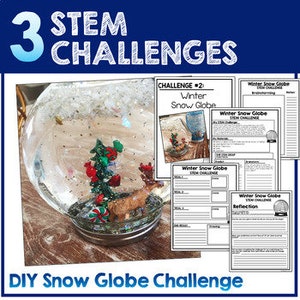Winter STEM Activities Challenges - December STEM Snowglobe Gingerbread ...