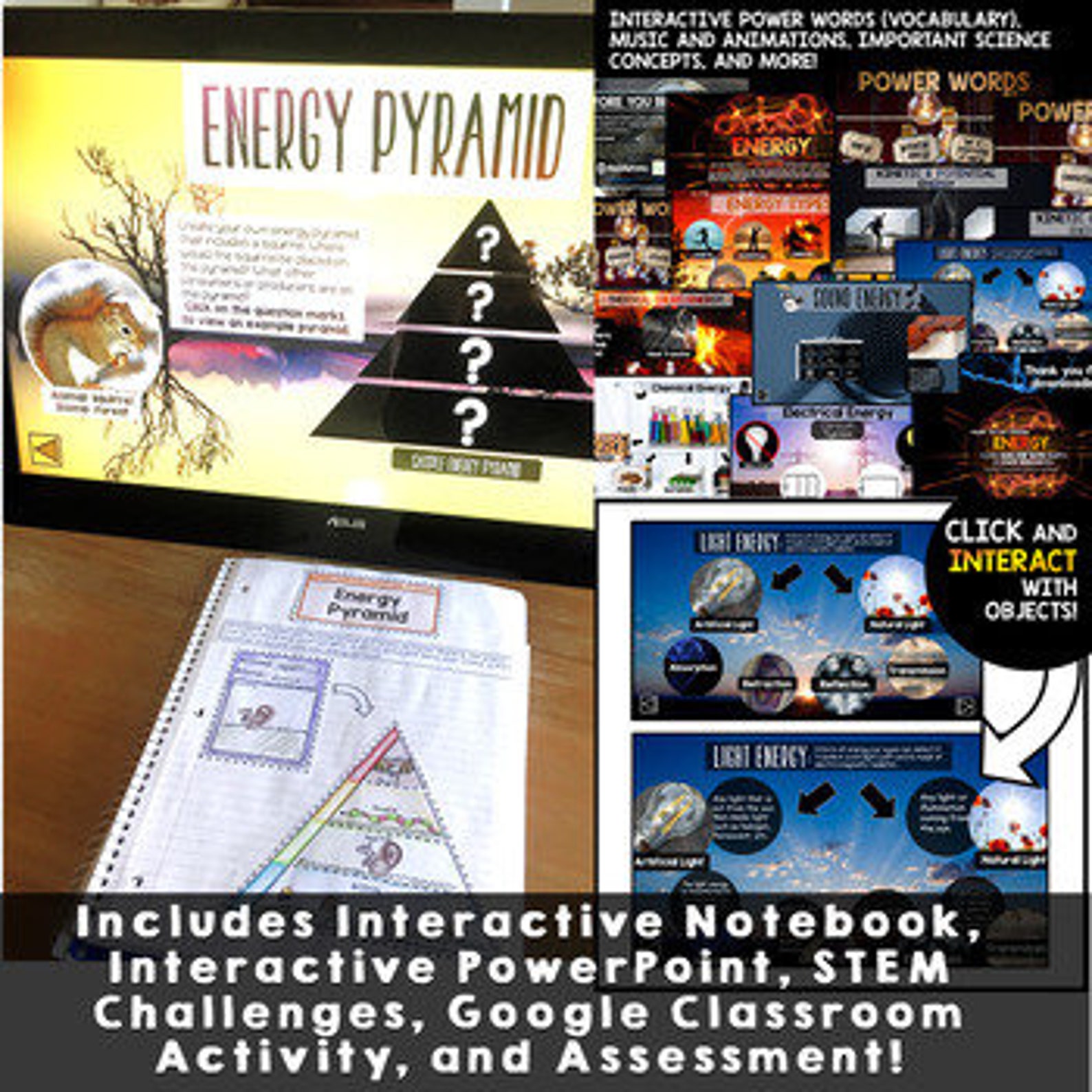 Energy Activities Bundle | Forms Kinetic and Potential Energy Transfer ...