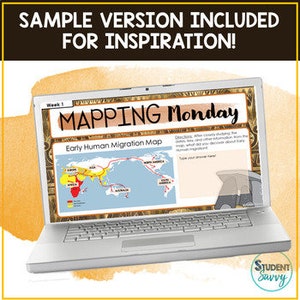 Bell Ringers Templates EDITABLE History Warm Ups Morning Work - Mapping ...