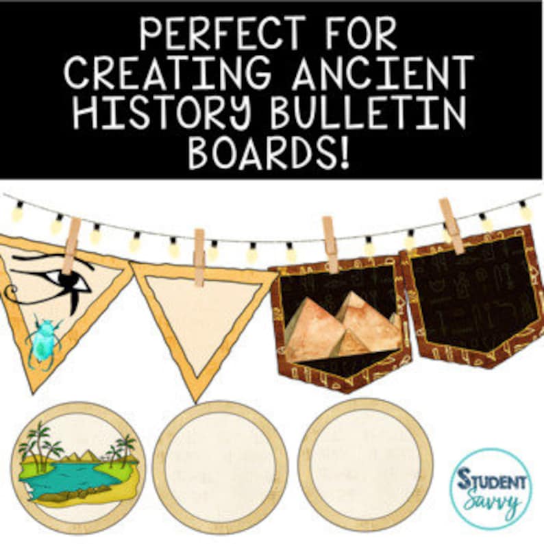Ancient Egypt Banners Printable Egyptian History Classroom Decor ...