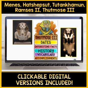 Ancient Egypt Projects Hatshepsut Tutankhamun, Ramses II, Thutmose III ...