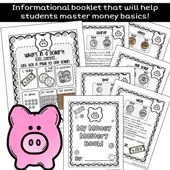 Counting Money Book Printable | Dollar Quarter Dime Nickel Penny ...