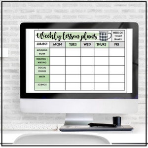 Editable Weekly Lesson Plans - Templates Daily Teacher Planner Google ...