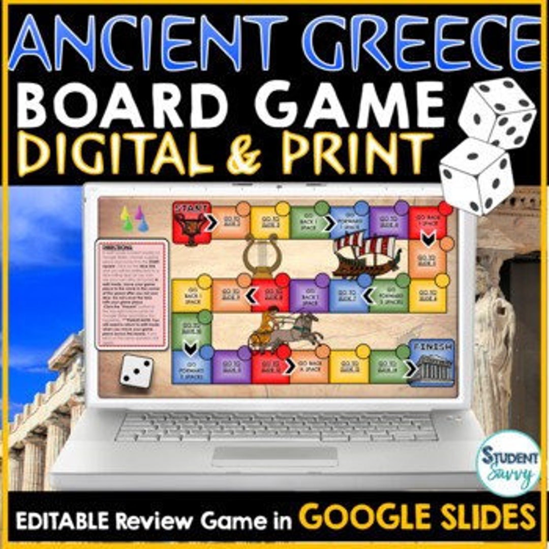 Ancient Greece Digital Game Google Slides Review Digital Board Game - Etsy