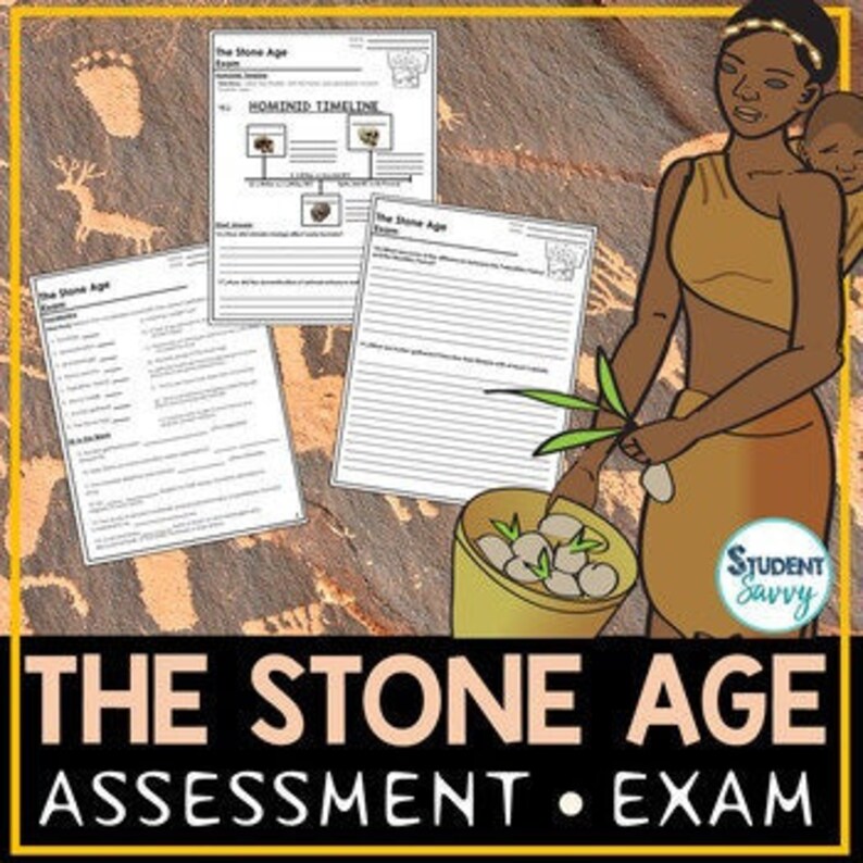 The Stone Age Assessment | Early Humans Exam Google Slides Quiz Review ...