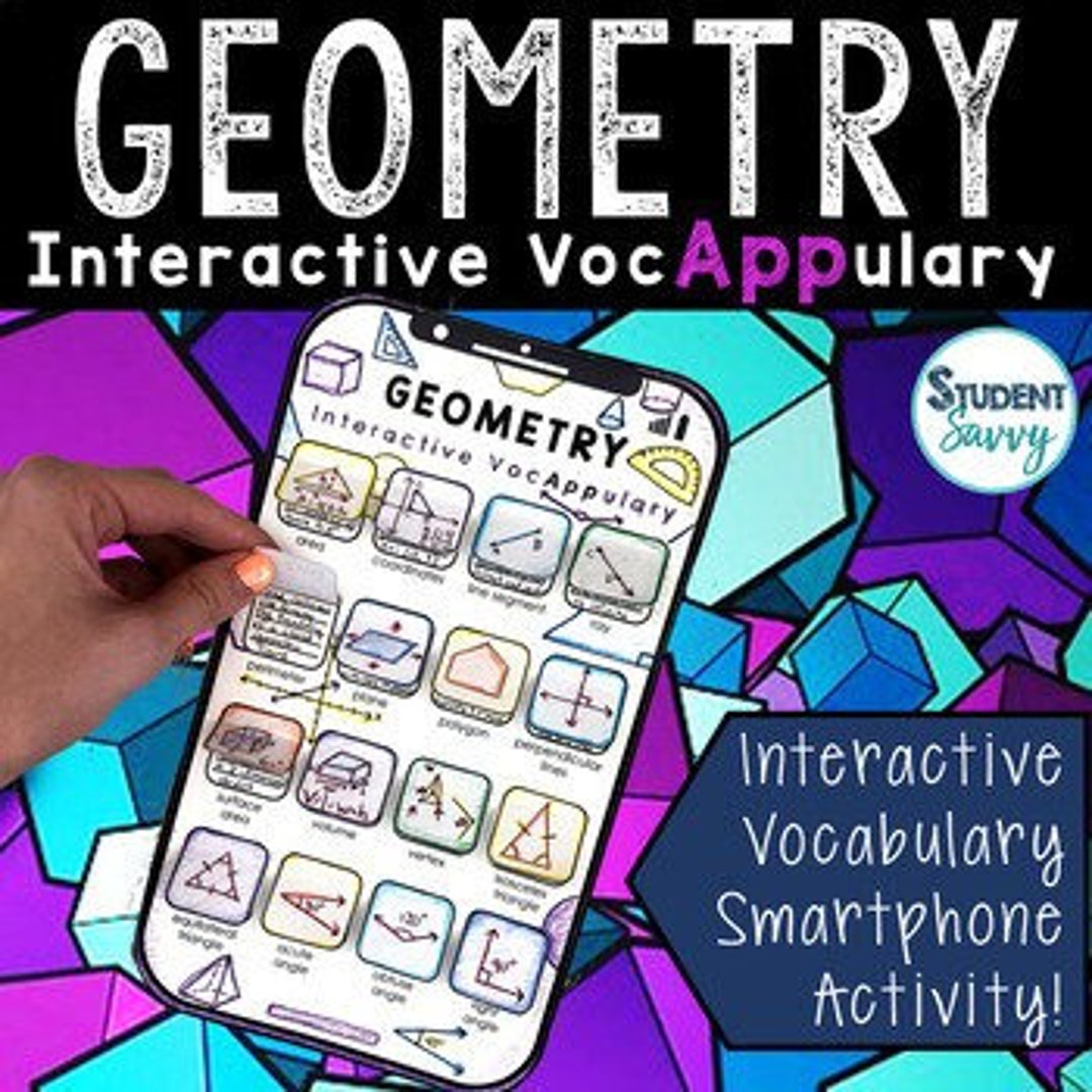 Geometry Activity Interactive Vocappulary™ - Math Vocabulary Activity ...