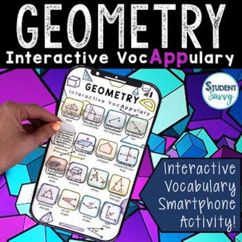 Geometry Activity Interactive Vocappulary™ - Math Vocabulary Activity ...