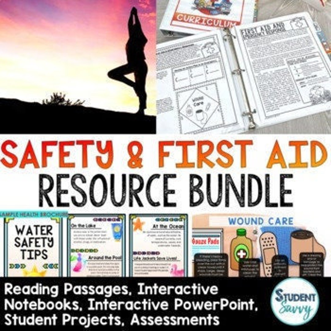 First Aid, Injury Prevention, and Safety Activities Resource Bundle 6th ...