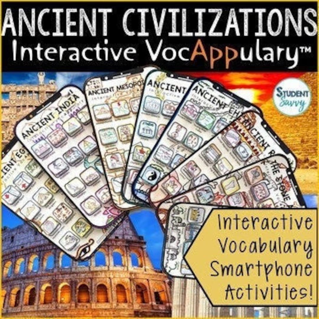 Ancient Civilizations Vocabulary Interactive Vocappulary™ Word Wall ...
