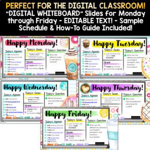 Daily Schedule Template Daily Agenda Google Slides DONUTS & COFFEE ...