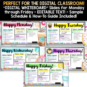 Daily Schedule Template Daily Agenda Google Slides DONUTS & COFFEE ...