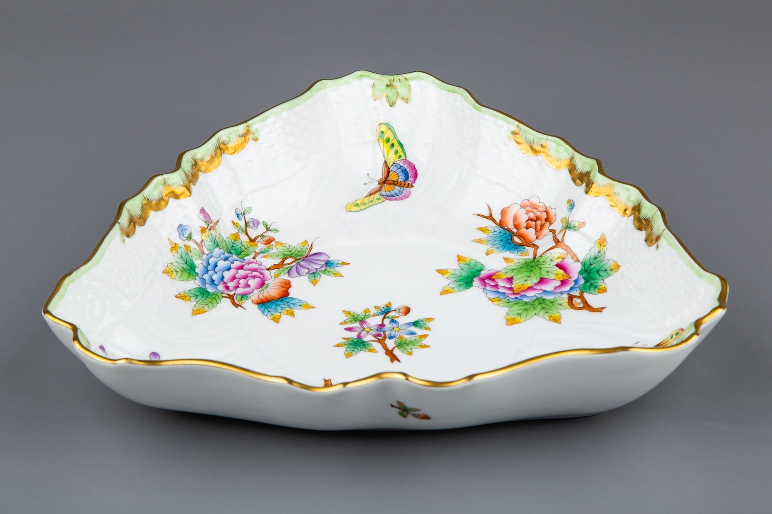 Herend Queen Victoria Triangle Dish #1191/VBO - Etsy