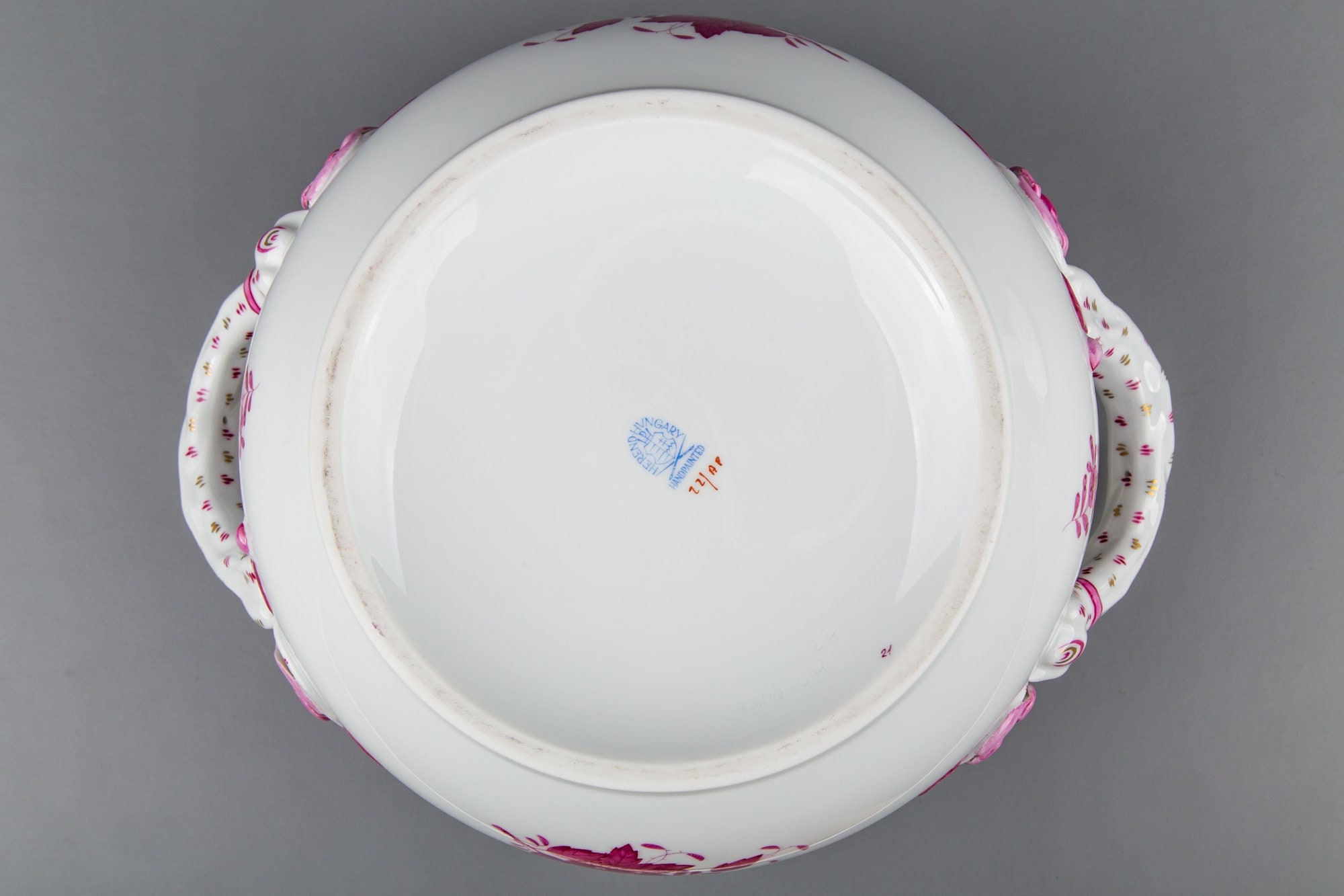 Herend Chinese Bouquet Raspberry Large Soup Tureen with Lemon | Etsy