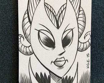 Ink Demon Mask - Etsy