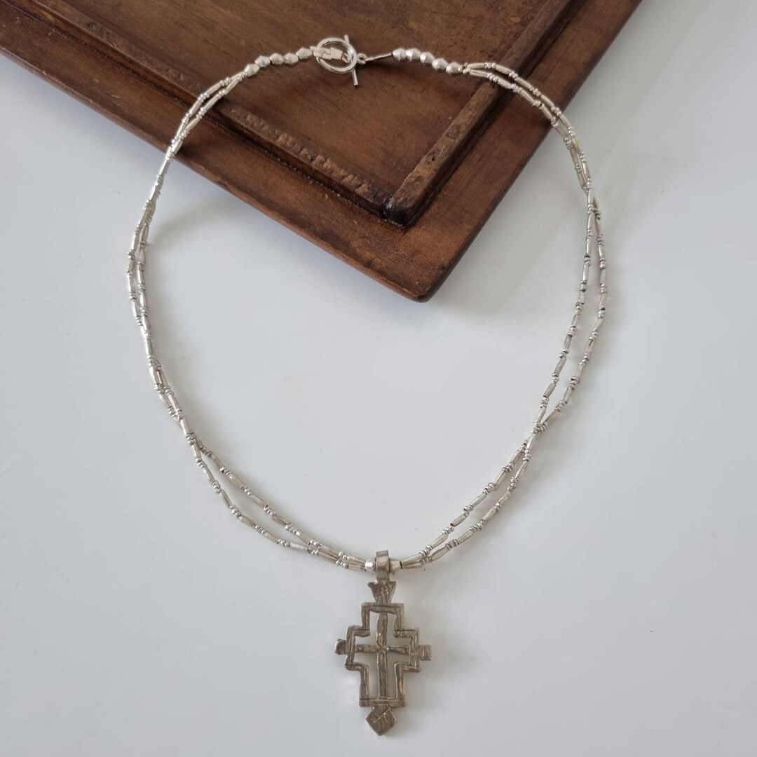 Ethiopian Coptic Cross Necklace Short Necklace Orthodox Cross Coptic ...