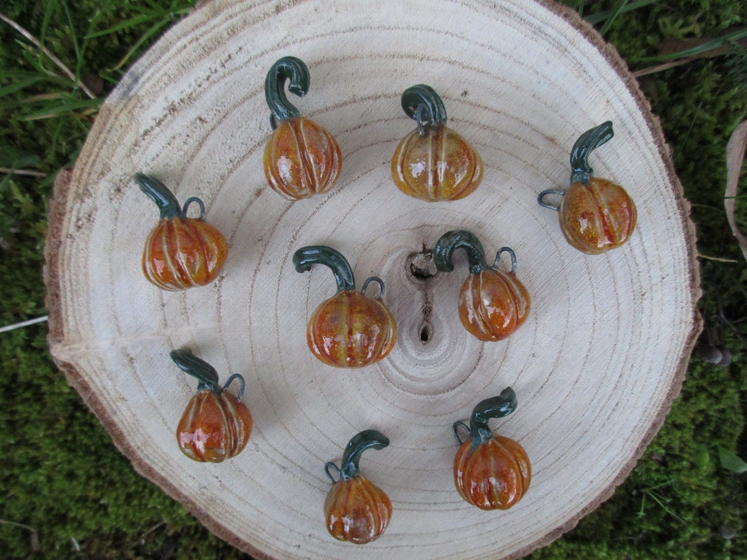 Stoneware Pumpkins, Handmade Pumpkins, Components for Jewelry and Craft ...