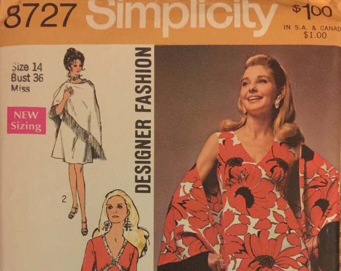 VTG 8727 Simplicity 1970. Designer Fashion. Misses' - Etsy