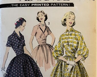 VTG 3320 Simplicity 1960. Junior Dress W/2 Skirts & Detachable Collar ...