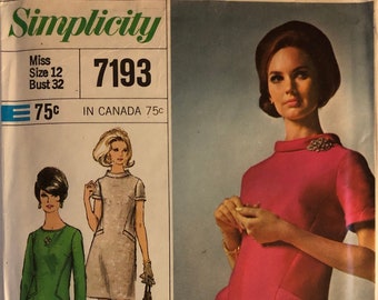 VTG 7301 Simplicity 1967. Designer Fashion. Misses' | Etsy