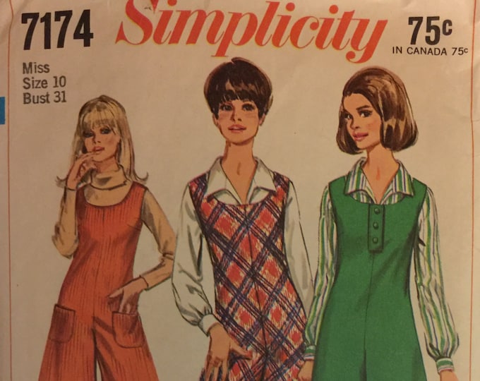 VTG 7297 Simplicity 1967. Misses' Dress. Size 12, Bust 32. Complete, Unused, Neatly Cut ...