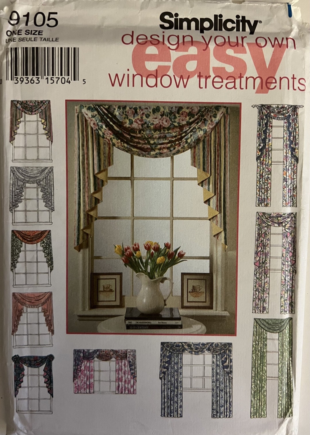 VTG 9105 Simplicity 1894. Easy Window Treatments. Complete, Unused, FF ...