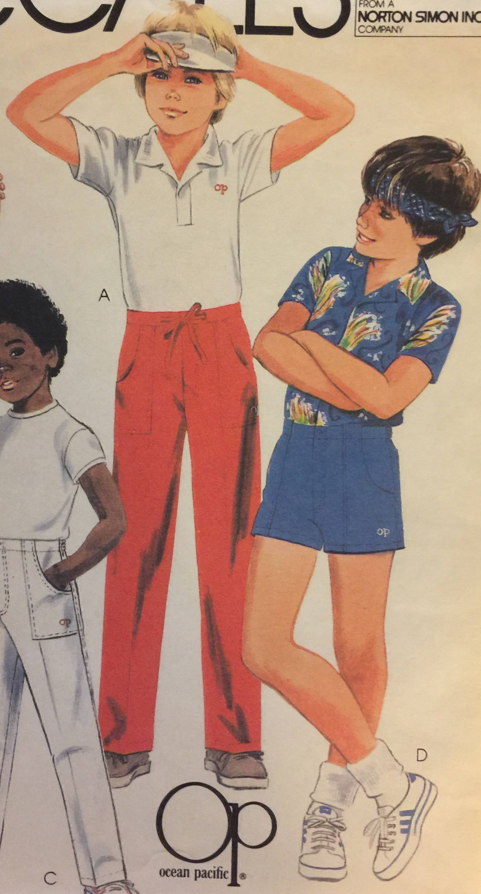 VTG 8632 Mccalls (1983). Boys' Pants or Shorts and Transfer. Size 10 ...