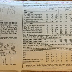 VTG 3320 Simplicity 1960. Junior Dress W/2 Skirts & - Etsy