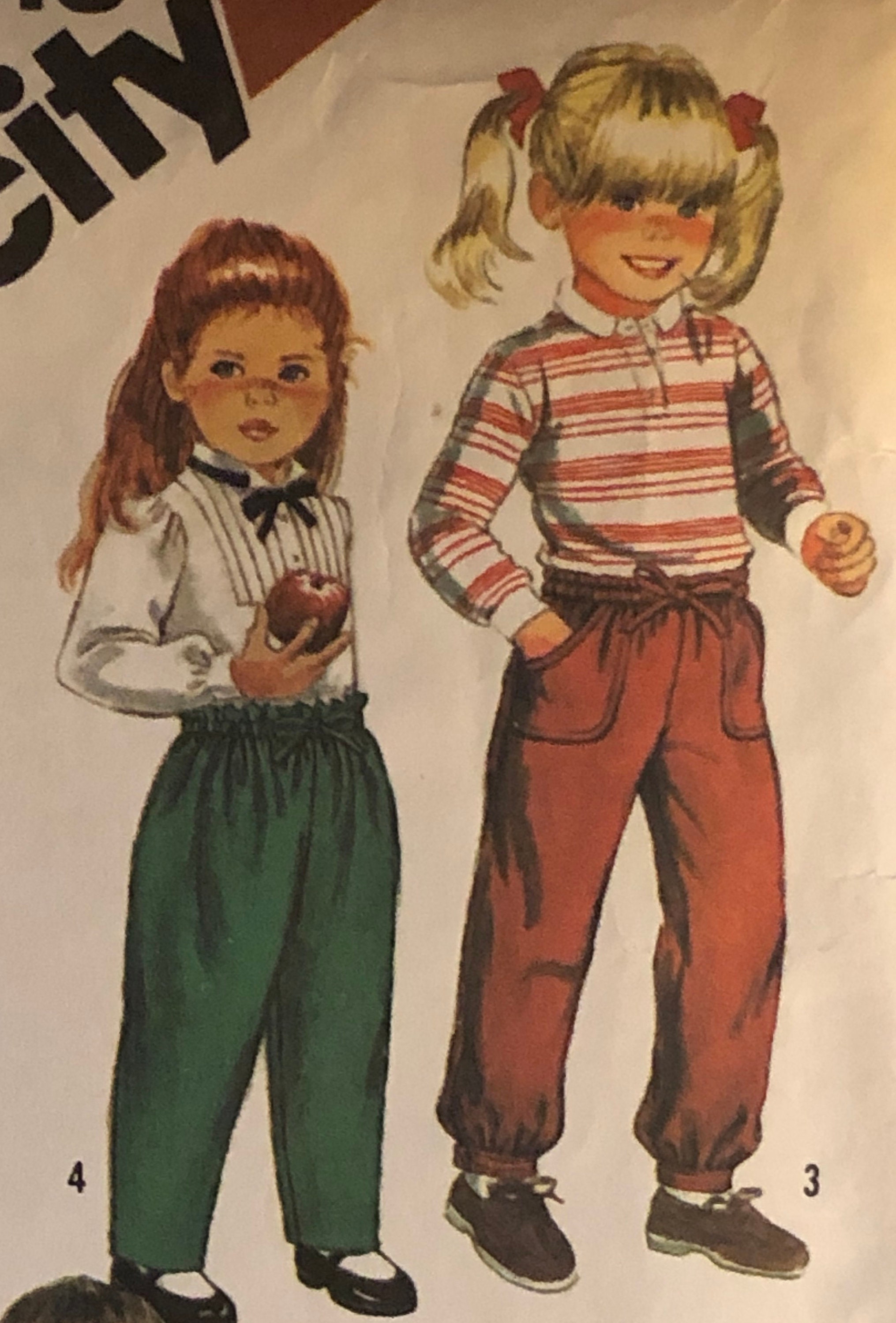 VTG 6048 Simplicity (1983). Child's Set of Fashion Pants. Size 4-5-6 ...
