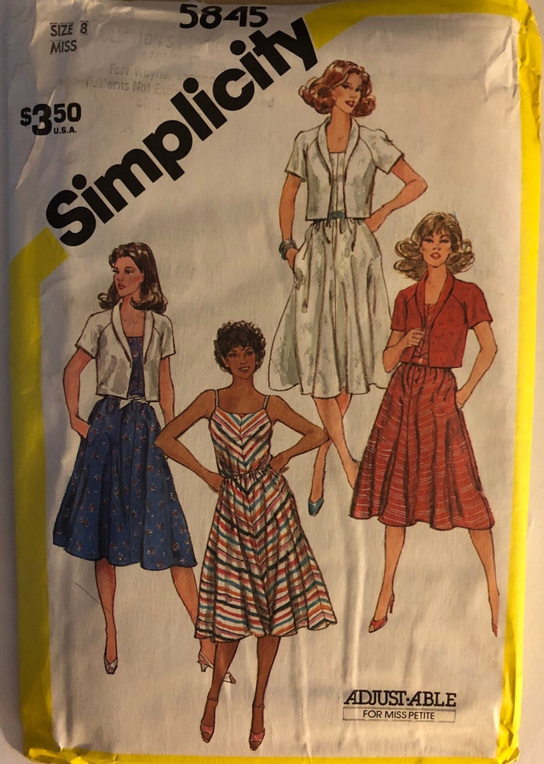 VTG 5845 Simplicity 1982. Misses' Semi-fitted Bias | Etsy