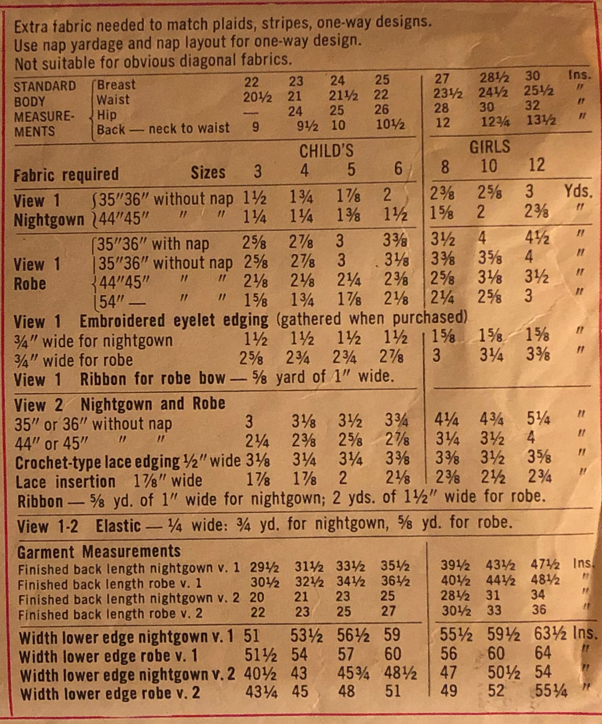 VTG 7925 Simplicity 1968. Girl's Nightgown & Robe in 2 | Etsy