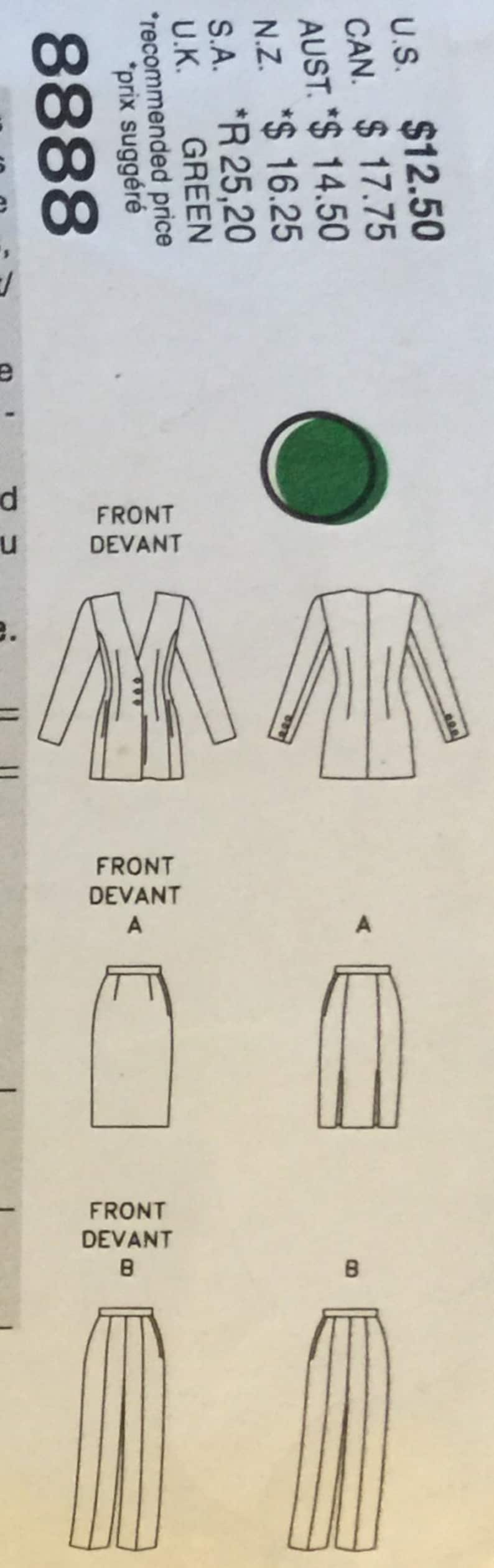 VTG 8888 Vogue 1994. Very Easy Very Vogue. Misses' - Etsy