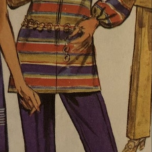 VTG 9035 Simplicity (1970). Dress or Tunic, Scarf, Pants in Half-sizes ...