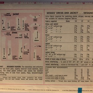 VTG 7301 Simplicity 1967. Designer Fashion. Misses' Dress and Jacket. Size 12, Bust 32. Complete ...