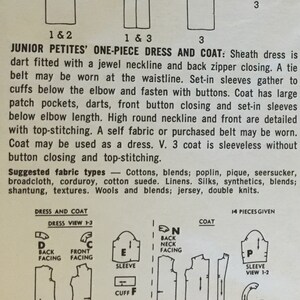 VTG 5367 Simplicity (1964). Juniors' One Piece Dress & Coat. Size 11, Bust 33". Complete, Unused ...