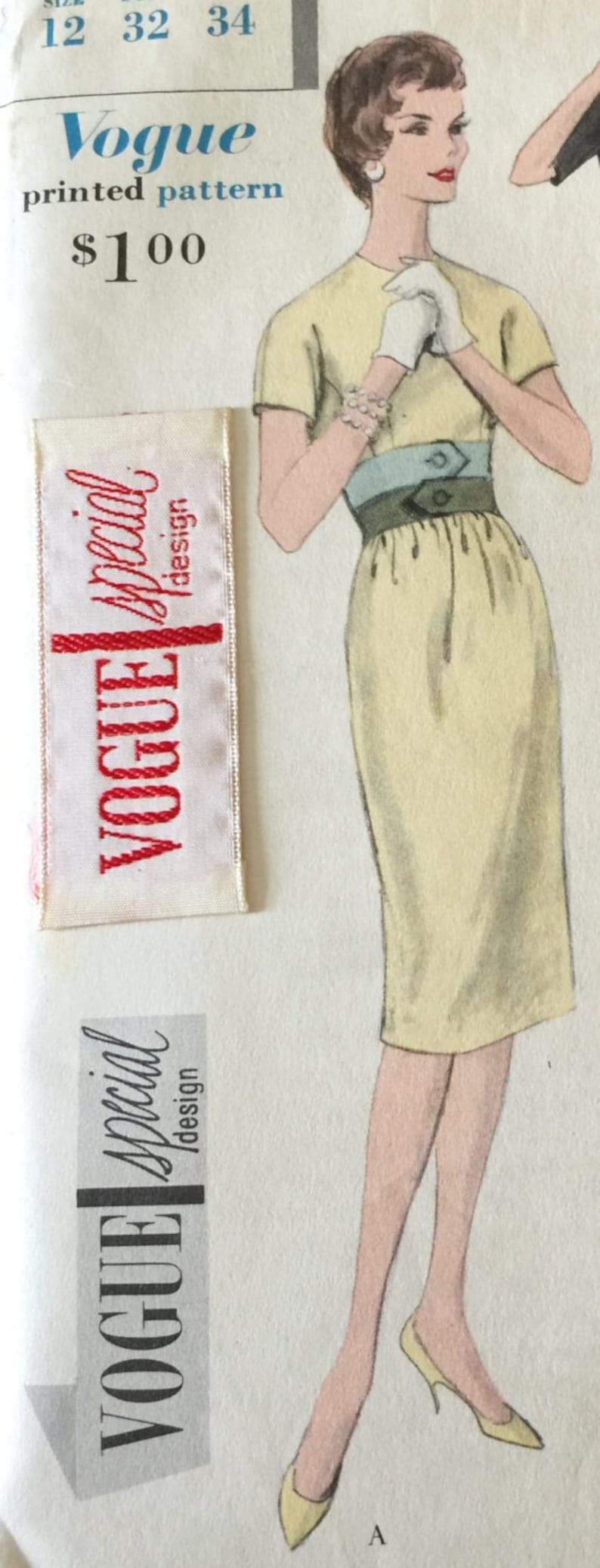 VTG 4991 Vogue 1959. Vogue Special Design. One Piece Dress. - Etsy
