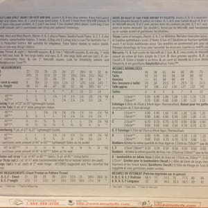 VTG 9420 Simplicity 2000. Child's & Girl's Jacket or Vest and Bag. Size ...