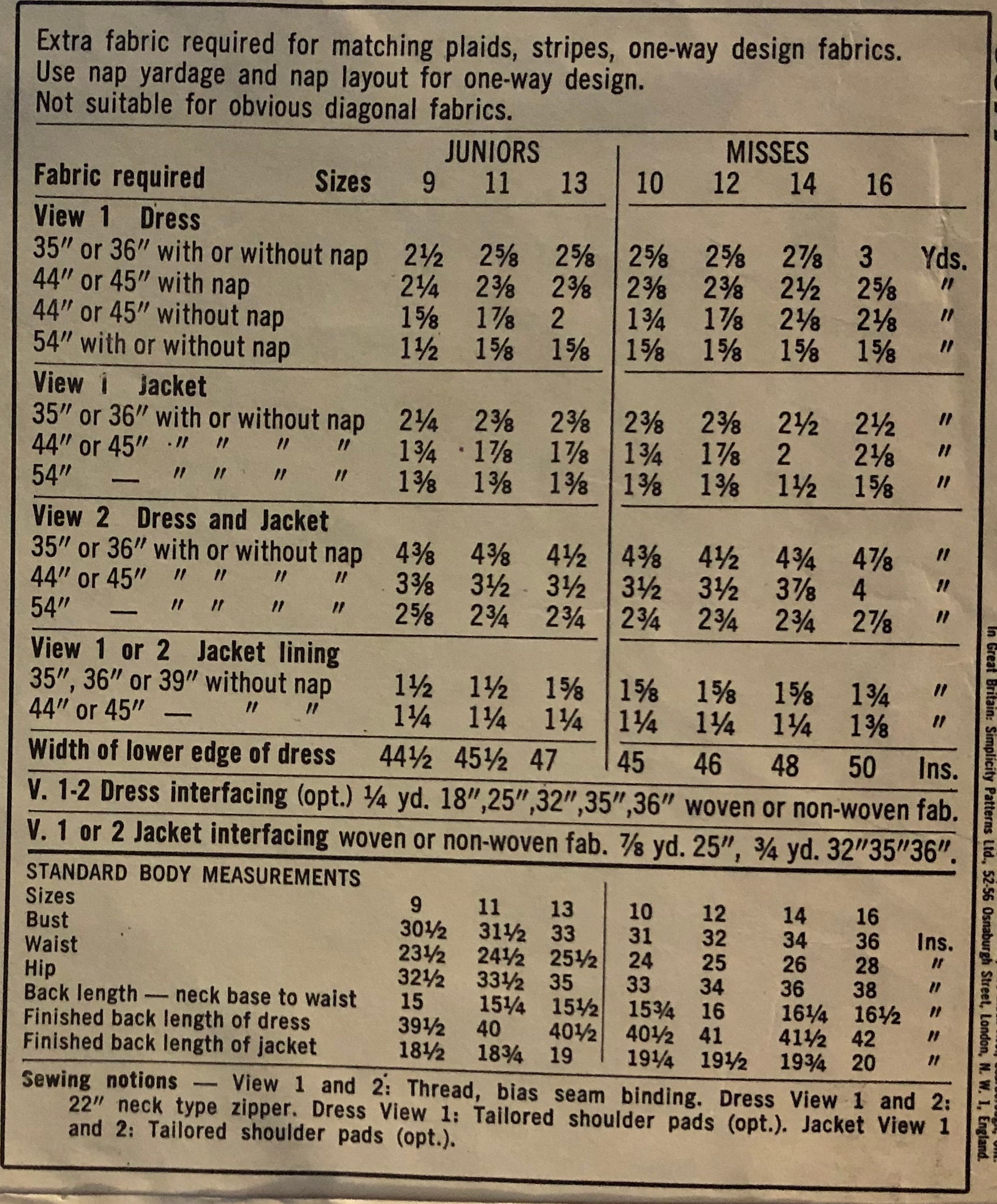 VTG 6099 Simplicity 1965. Juniors' One-piece Dress & | Etsy
